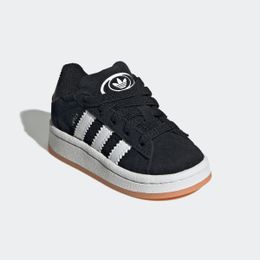 Sneaker adidas originals "CAMPUS 00S KIDS, KOMFORTVERSCHLUSS, ELASTISCHE SCHN&Uuml;RSENKEL", M&auml;dchen, Gr. 23, core schwarz, ftwr wei&szlig;, ftwr wei&szlig;, Leder, Synthetik, Schuhe Sneaker, f&uuml;r Kinder