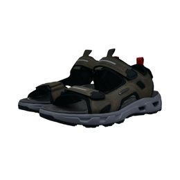 Sandale Salamander, Herren, Gr. 41, dunkelgr&uuml;n, Lederimitat, Schuhe Sandale, Trekkingsandale, Outdoorschuh, Sommerschuh mit Fu&szlig;bett
