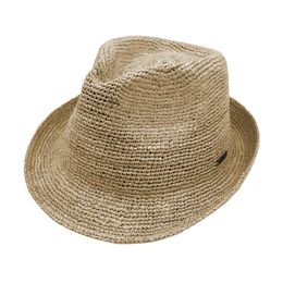 Trilby CAPO, Damen, Gr. L/XL, straw, Stroh, meliert, unifarben, H&uuml;te, schnelltrocknendes Schwei&szlig;band, Formstabil