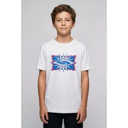 T-Shirt Quiksilver "STARFISH STAMP SHORT SLEEVE", Jungen, Gr. 10 (134/140), wei&szlig;, Obermaterial: 100% Baumwolle, Shirts T-Shirt, f&uuml;r Kinder und Jugendliche, sportlicher Stil, kurze &Auml;rmel
