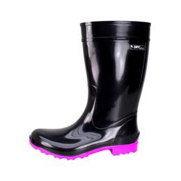 Gummistiefel Bockstiegel "Luisa", Damen, Gr. 38, schwarz (schwarz pink), Obermaterial: 100% PVC PVC., Schuhe Gummistiefel