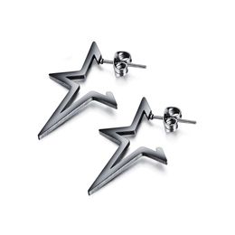 Paar Ohrstecker Firetti "Schmuck Geschenk Ohrschmuck Star", schwarz, Ohrringe, Damen, Edelstahl