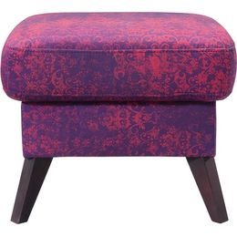 Hocker exxpo - SOFA FASHION "Side, extravaganter Bezug, bequem und komfortabel", rot (wine), B:57cm H:47cm T:57cm, Hocker, Fu&szlig;hocker Polsterhocker