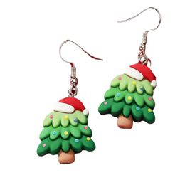 Paar Ohrh&auml;nger ONE ELEMENT "Weihnachtsschmuck Ohrringe Ohrh&auml;nger Weihnachtsbaum aus Harz", bunt, Ohrringe, Damen, Damen, Harz