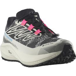 Laufschuh Salomon "AERO FLOW GRVL GORE-TEX", Damen, Gr. 39, vanilla ice, schwarz, knockout pink, Synthetik, Textil, Schuhe Laufschuh, wasserdicht