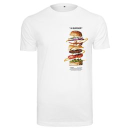 T-Shirt MisterTee "MisterTee Herren A Burger Tee", Damen, Gr. 5XL, wei&szlig;, 100% Baumwolle, unifarben, normal, Rundhals, Shirts T-Shirt