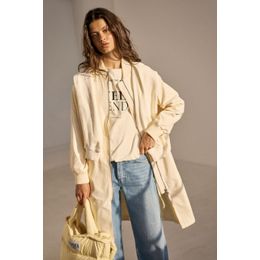Blouson SENSES.THE LABEL, Damen, Gr. S, buttergelb, Web, Material Oberstoff: 100% Polyester, Futter: 100% Polyamid, unifarben, regular fit lang, eingesetzt Rippb&uuml;ndchen, Jacken Blouson, mit Zwei-Wege-Rei&szlig;verschluss