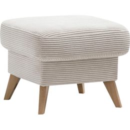 Hocker exxpo - SOFA FASHION "Samso, kompakte und bequeme Sitzgelegenheit in aktuellem Cord Bezug", beige, B:57cm H:47cm T:57cm, Hocker, Hocker