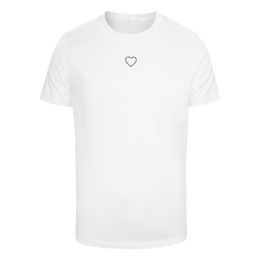 T-Shirt MisterTee "MisterTee Herren Good Vibes Only Tee", Damen, Gr. L, wei&szlig;, 100% Baumwolle, bedruckt, normal, Rundhals, Shirts T-Shirt