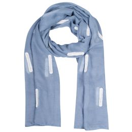 Modeschal Capelli New York, Damen, mid blau, ivory, Obermaterial: 100% Polyester, Modet&uuml;cher