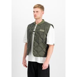 Funktionsweste Alpha Industries "Q-1 Vest", Herren, Gr. L, schwarz olive, Obermaterial: 100% Nylon; Futter: 100% Nylon; F&uuml;llung: 100% Polyester, Westen Funktionsweste