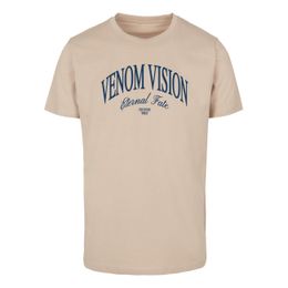T-Shirt MisterTee "MisterTee Venom Vision Tee", Damen, Gr. XS, sand, 100% Baumwolle, bedruckt, normal, Rundhals, Shirts T-Shirt