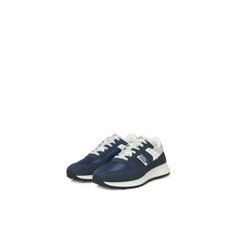 Jack & Jones Sneaker JACK & JONES "JFWOSWALD", Herren, Gr. 41, navy kombiniert, Lederimitat, Textil, Schuhe Sneaker, Schn&uuml;rschuh, Halbschuh, Freizeitsneaker mit Kontrastbes&auml;tze