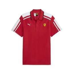 Poloshirt Puma "Scuderia Ferrari MT7 Polo Herren", Damen, Gr. S, rosso corsa rot, Obermaterial: 52% Baumwolle, 48% Polyester. Kragen: 100% Baumwolle, regular fit, Shirts