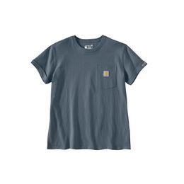 T-Shirt Carhartt "Rosie", Damen, Gr. L, blau (blau, grau), Obermaterial: 100% Baumwolle CO., Shirts T-Shirt