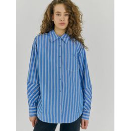 Langarmhemd NORR "NORR Shirt Nicci", Herren, Gr. 38, off, wei&szlig; stripe, Obermaterial: 100% Baumwolle, Hemden