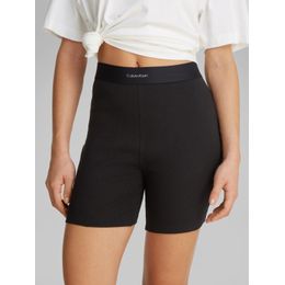 Homewearhose "BIKE SHORT", Damen, Gr. XL (42), N-Gr, schwarz, Jersey, Obermaterial: 96% Baumwolle, 4% Elasthan, Calvin Klein Underwear, unifarben, Basic, Basic kniefrei, Hosen, mit Logobund