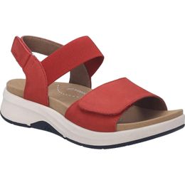 Sandale Josef Seibel "Estelle 13, rot", Damen, Gr. 37, rot, Obermaterial: 100% Rindsleder Leather cow., Schuhe Sandale