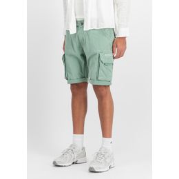 Shorts Alpha Industries "Crew Short", Herren, Gr. 32, Normalgr&ouml;&szlig;en, frost gr&uuml;n, Obermaterial: 98% Baumwolle, 2% Elastan; Futter: 100% Baumwolle, Hosen Shorts