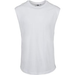 T-Shirt Urban Classics "Urban Classics Herren Open Edge Sleeveless Tee", Damen, Gr. 4XL, wei&szlig;, 100% Baumwolle, unifarben, loose fit, Rundhals, Shirts T-Shirt