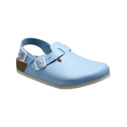 Clog Birkenstock "Tokio Pro", Damen, Gr. 42, blau, Obermaterial: 50% Rindsleder Leather cow. 50% Lammleder LEL., Schuhe Clog