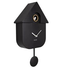 Karlsson Wall Clock Modern Cuckoo Schwarz ca. 21x41x8,5 cm