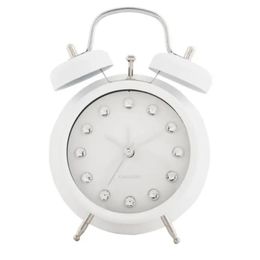 Karlsson Alarm Clock Glam Diamonds White 11,8x17 cm
