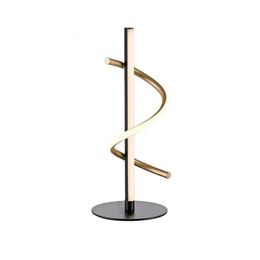 Justlight LED-Tischleuchte Schwarz/Messing 18x44x18 cm