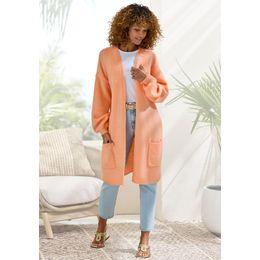 Vivance Damen Longstrickjacke, pfirsich, Gr&ouml;&szlig;e 1