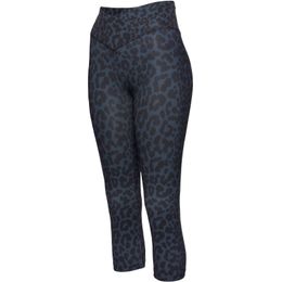 active by Lascana LASCANA ACTIVE Damen Caprileggings, leo-anthrazit, Gr&ouml;&szlig;e 32/34