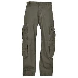 Cargohose BRANDIT "Brandit Herren Vintage Cargo Pants", Damen, Gr. S, US-Gr&ouml;&szlig;en, olive, 100% Baumwolle, loose fit, Hosen Cargohose