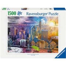 Puzzle Ravensburger "New York im Winter und Sommer", bunt, Puzzles, KinderB:80cm H:60cm, Pappe, Made in Germany, B:80cm H:60cm
