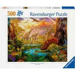 Puzzle Ravensburger "Im Dinoland", bunt, Puzzles, KinderB:49cm H:36cm, Pappe, Made in Germany, B:49cm H:36cm