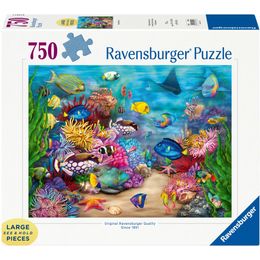 Puzzle Ravensburger "Tropisches Riffleben", bunt, Puzzles, KinderB:80cm H:60cm, Pappe, Motiv, Made in Germany, B:80cm H:60cm