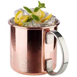 Becher APS "Moscow Mule", braun (kupferfarben), H:9cm &Oslash;:9cm, Edelstahl, Trinkgef&auml;&szlig;e, Becher, 450 ml, Becher-Set in gl&auml;nzender Optik, 4-teilig