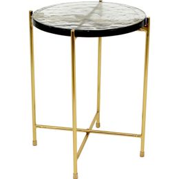 Couchtisch PAROLI, gold (gold, klar), B:40cm H:50cm T:40cm, Tische, Couchtisch