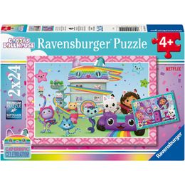 Puzzle Ravensburger "Gabby's Dollhouse, Bereit zu feiern", bunt, Puzzles, KinderB:26cm H:18cm, Pappe, Made in Europe, B:26cm H:18cm