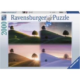 Puzzle Ravensburger "Stimmungsvolle B&auml;ume und Berge", bunt, Puzzles, KinderB:98cm H:75cm, Pappe, Made in Germany, B:98cm H:75cm