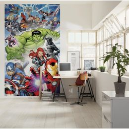 Kindertapete Komar "Marvel Avengers Protect", bunt, B:150m H:250m, Vlies, Tapeten