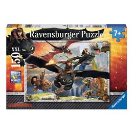 Puzzle Ravensburger "Drachenz&auml;hmen leicht gemacht", bunt, Puzzles, KinderB:49cm H:36cm, Pappe, Motiv, Made in Germany, B:49cm H:36cm