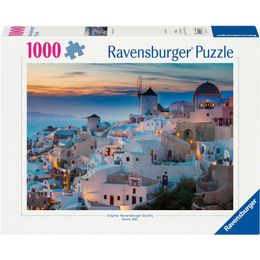 Puzzle Ravensburger "Abend &uuml;ber Santorini", bunt, Puzzles, KinderB:70cm H:50cm, Pappe, Made in Germany, B:70cm H:50cm
