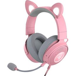 Razer Gaming-Headset "Kraken Kitty V2 Pro", rosa (silber, rosa), Kopfh&ouml;rer