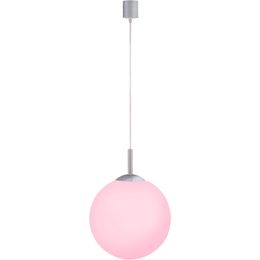JUST LIGHT Pendelleuchte "Ls-BOLO", grau (stahl), 1, &Oslash; 25cm H: 60cm, 1 Stk., Leuchten, LED, RGB+tunable white, Fernbedienung, Infrarot inkl., Smarthome f&auml;hig, Pendelleuchte