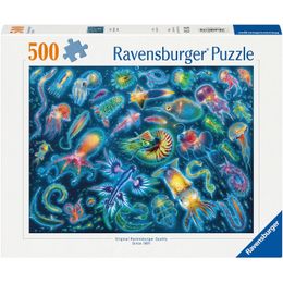 Puzzle Ravensburger "Farbenfrohe Quallen", bunt, Puzzles, KinderB:49cm H:36cm, Pappe, Made in Germany, B:49cm H:36cm