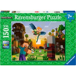 Puzzle Ravensburger "Minecraft, Baukunst und Abenteuer", bunt, Puzzles, KinderB:49cm H:36cm, Pappe, 150 XXLTeile; Made in Germany, B:49cm H:36cm
