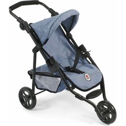 Bayer Chic 2000 Puppenbuggy CHIC2000 "Jogging-Buggy Lola", blau, Puppenwagen, KinderB:33cm H:57cm T:70cm, Kunststoff, Metall, Stoff, mit klappbarem Verdeck, B:33cm H:57cm T:70cm