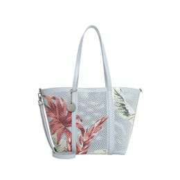 Shopper Tamaris "Shopper TAS Kendra", Damen, Gr. B/H/T: 48cm x 29,5cm x 13cm 0, blau (lightblau 530), PVC, Taschen Shopper