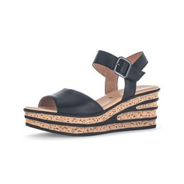 Keilsandalette Gabor "Keilsandalette", Damen, Gr. 40, schwarz, Schuhe