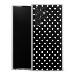 DeinDesign Galaxy S22 Ultra Handy Silikon H&uuml;lle Case transparent Handyh&uuml;lle Retro Points Polka Dots Silikon Case