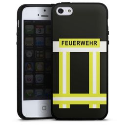 DeinDesign iPhone SE (2016-2019) Handy Silikon H&uuml;lle Case schwarz Handyh&uuml;lle Fire Fighters Fire Fighter Job